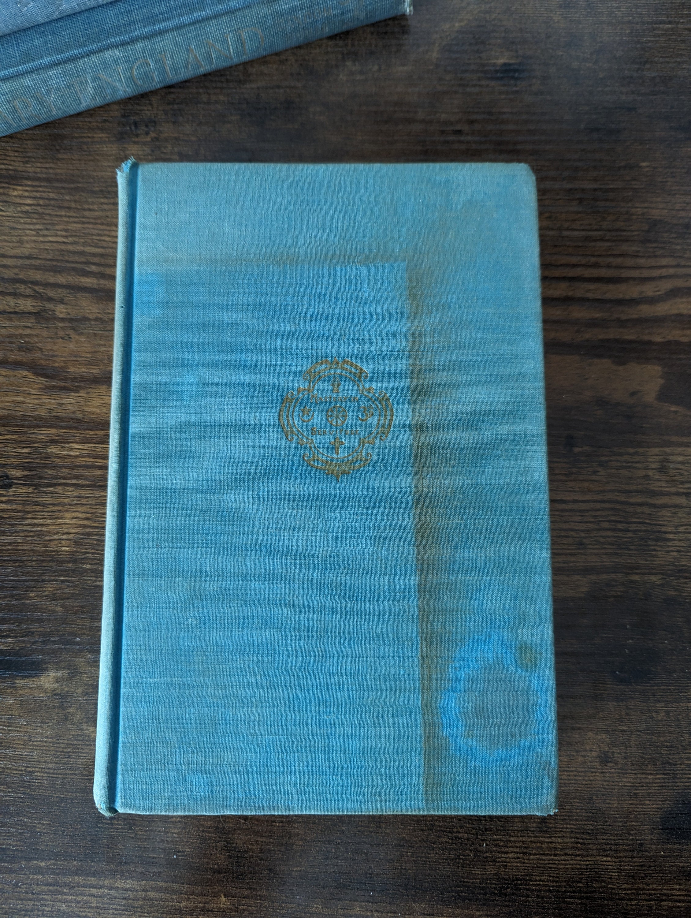 Vintage Clothbound Book Stack for Décor Stack of 5 Blue - Etsy