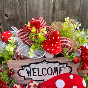 Spring Wreath for the Front Door With Mushrooms, Spring and Summer ...
