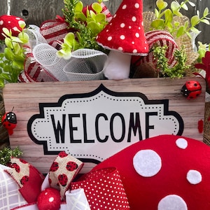 Spring Wreath for the Front Door With Mushrooms, Spring and Summer ...