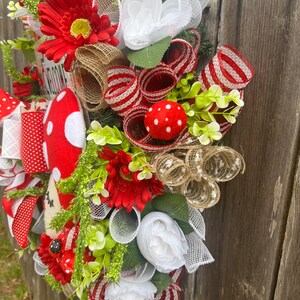 Spring Wreath for the Front Door With Mushrooms, Spring and Summer ...