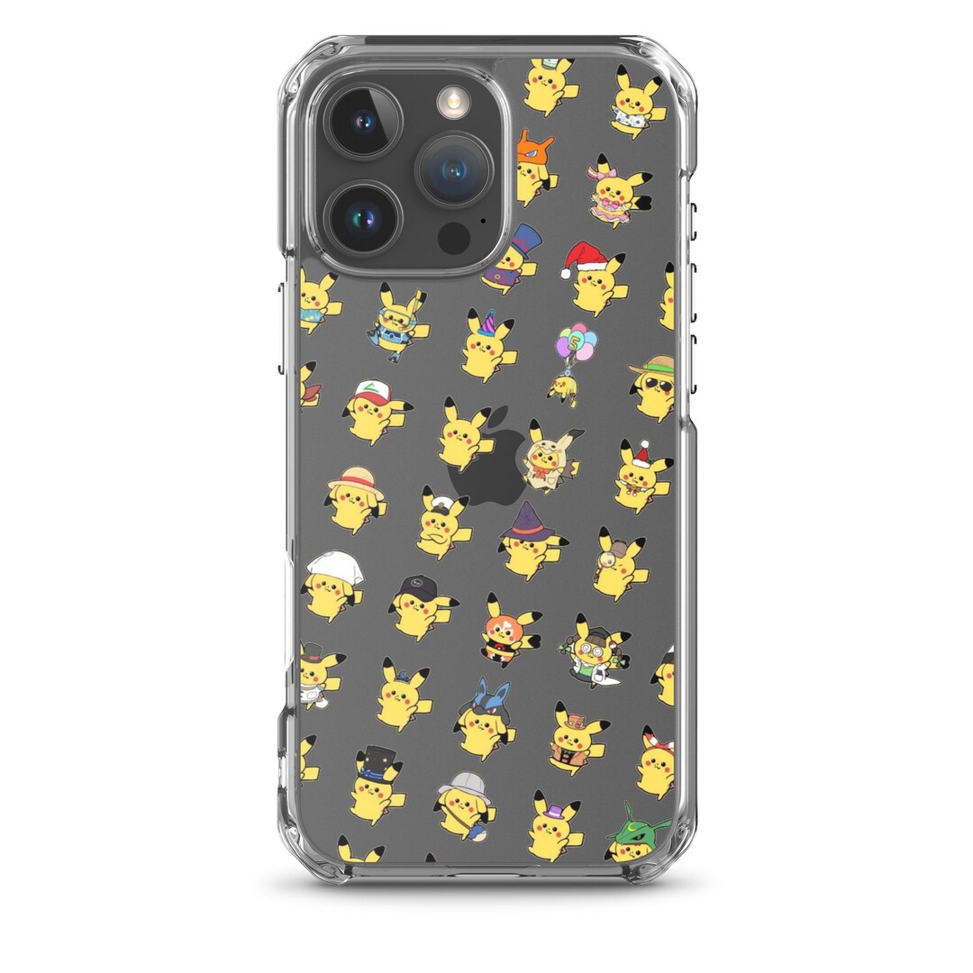 Cute Poke Themed Cartoon Pattern Clear Case for Iphone® - Etsy