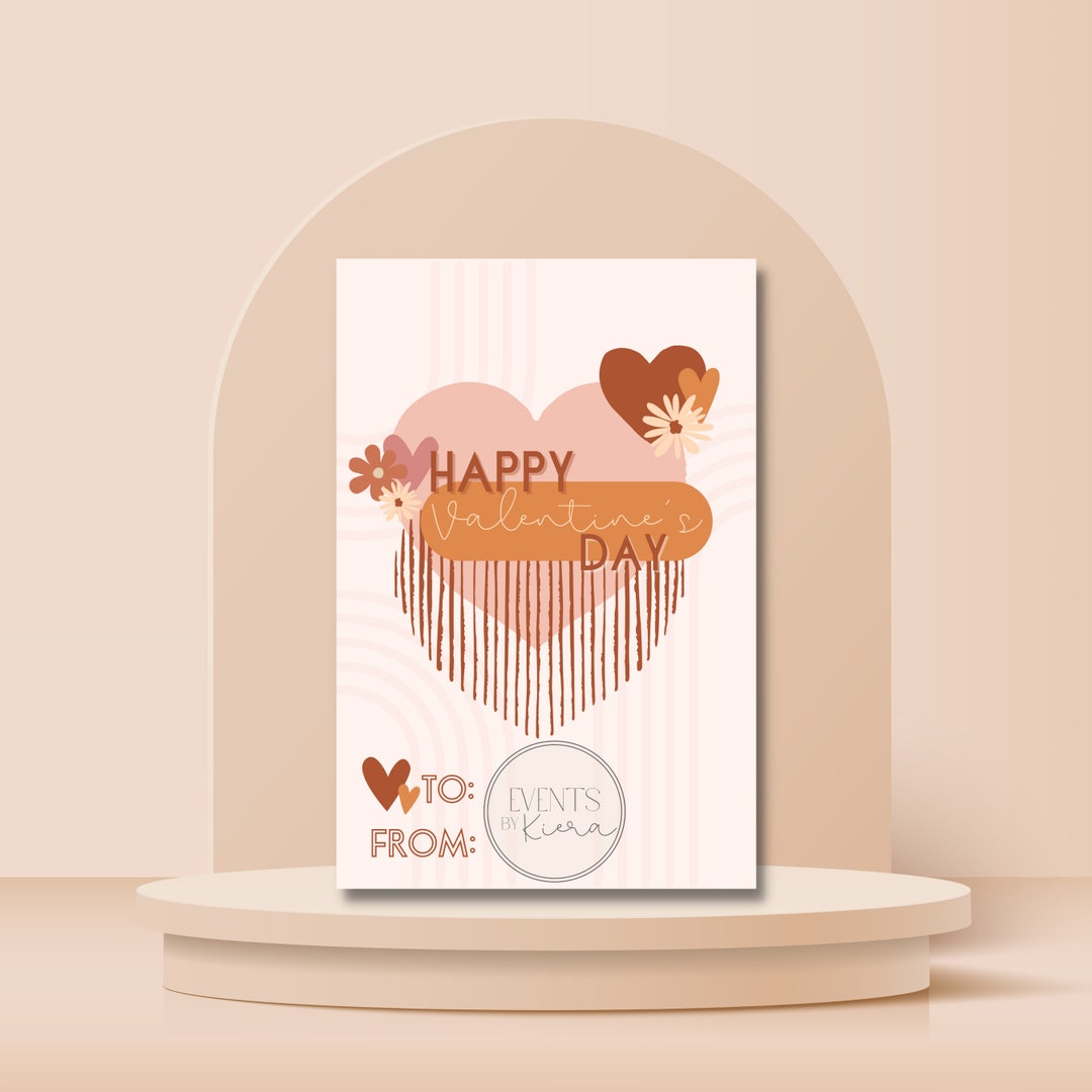 Printable Boho Valentine’s Cards [digital Download] - Etsy