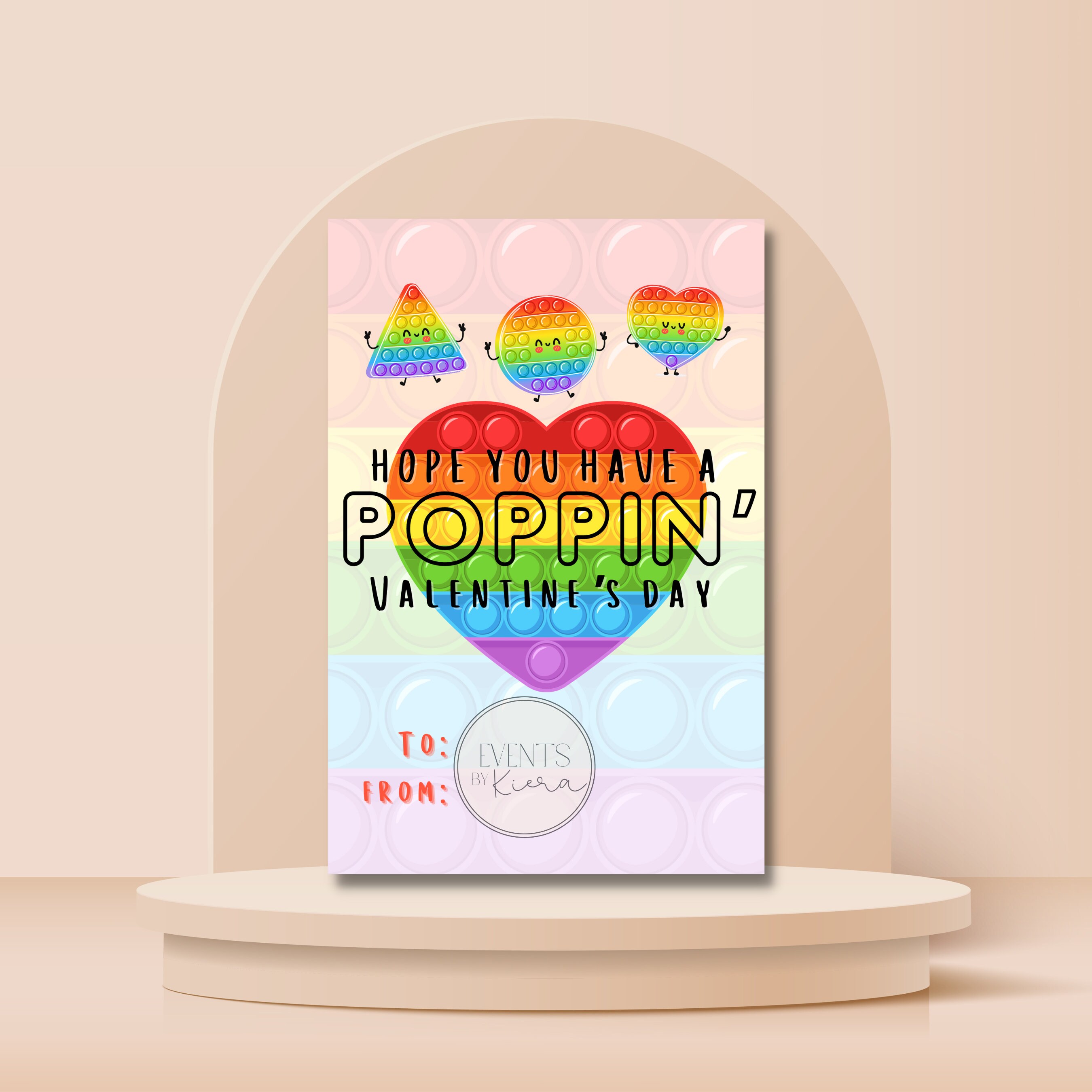 Printable Pop It Valentines Card digital Download - Etsy