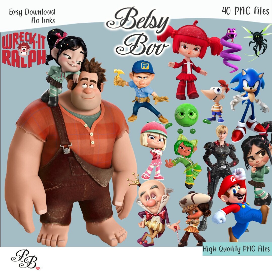 Wreck It Ralph Clipart PNG Digital Image Clip Art INSTANT DOWNLOAD ...