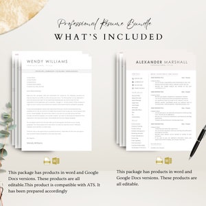 ATS Resume Google Docs Resume Template for Word & Pages Clean CV ...