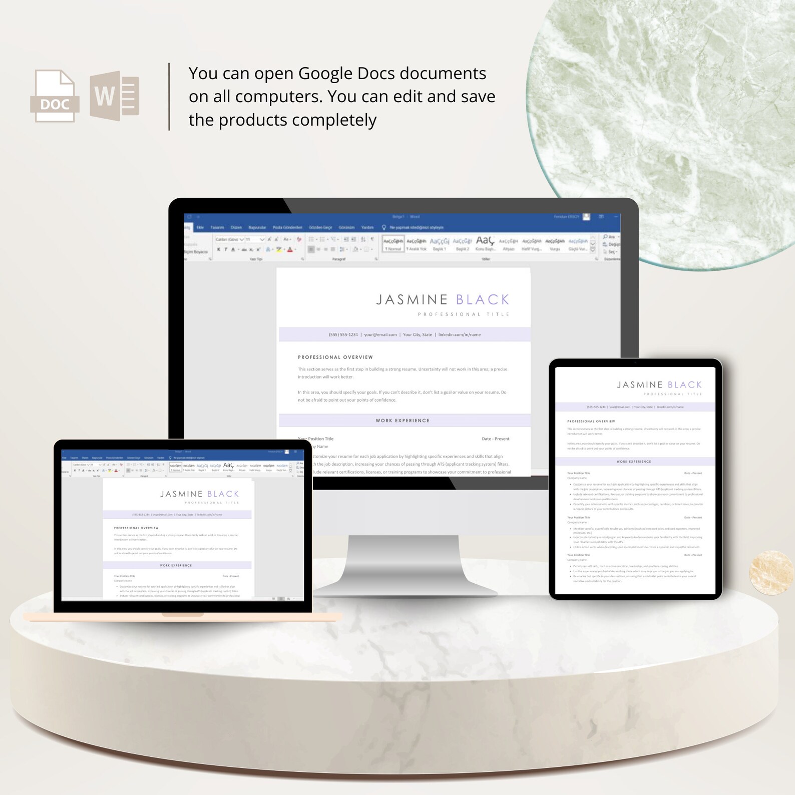 ATS Resume Google Docs Professional Resume Google Docs Resume Template ...