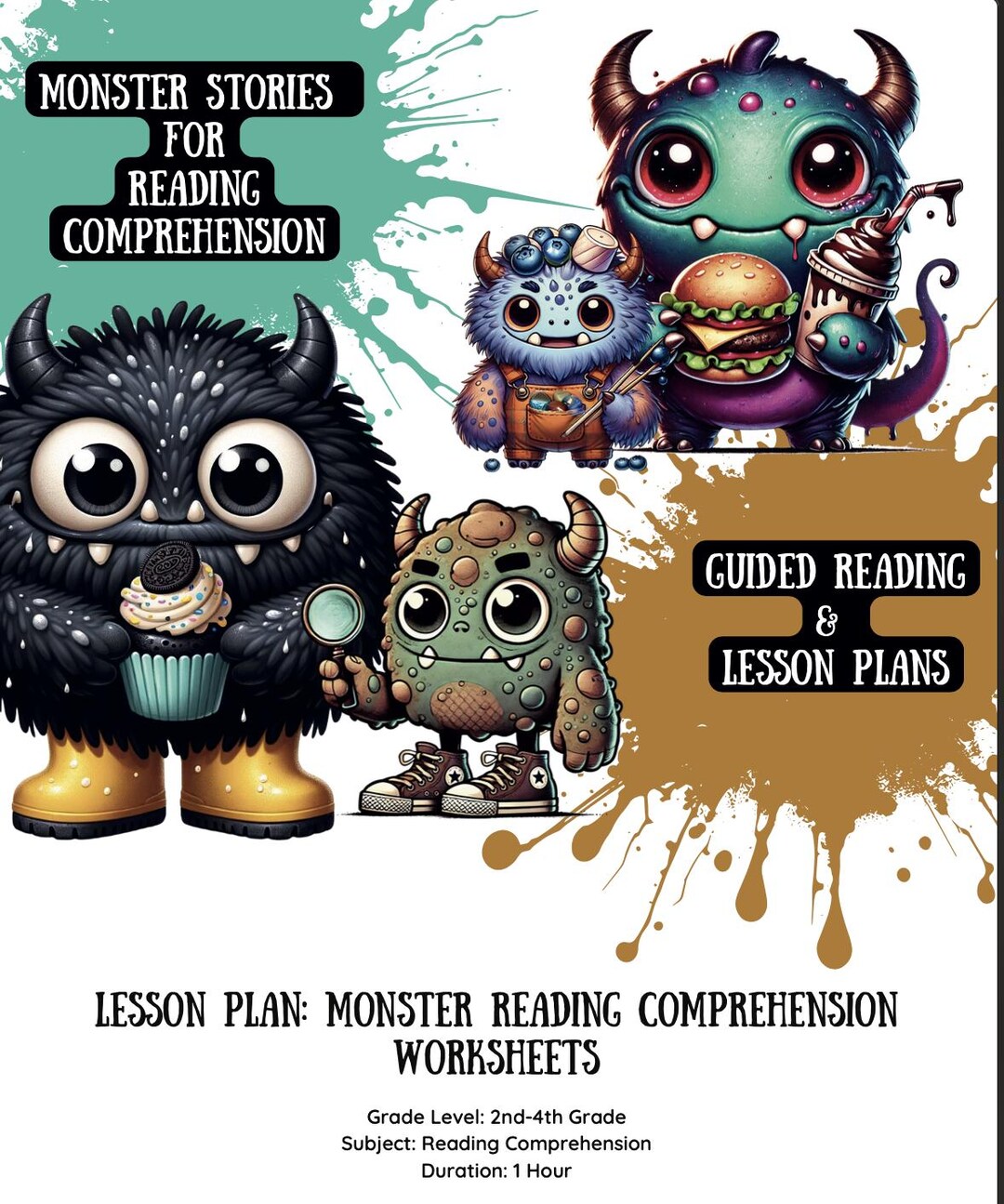 Reading Comprehension Worksheet With Monsters, Short Stories Fun Class ...