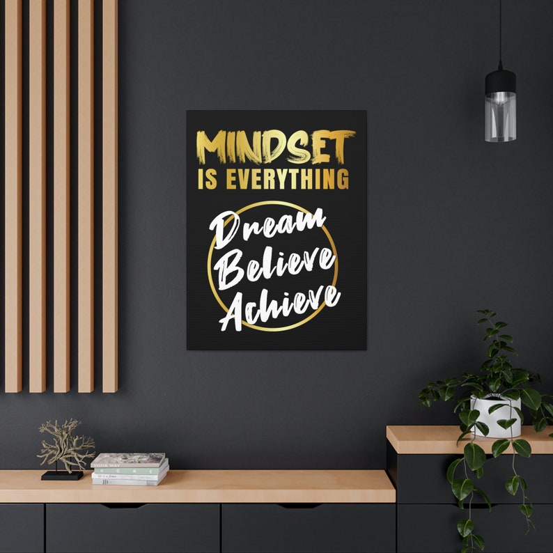 Mindset is Everything Motivational Art, Office Wall Art, Motivational ...