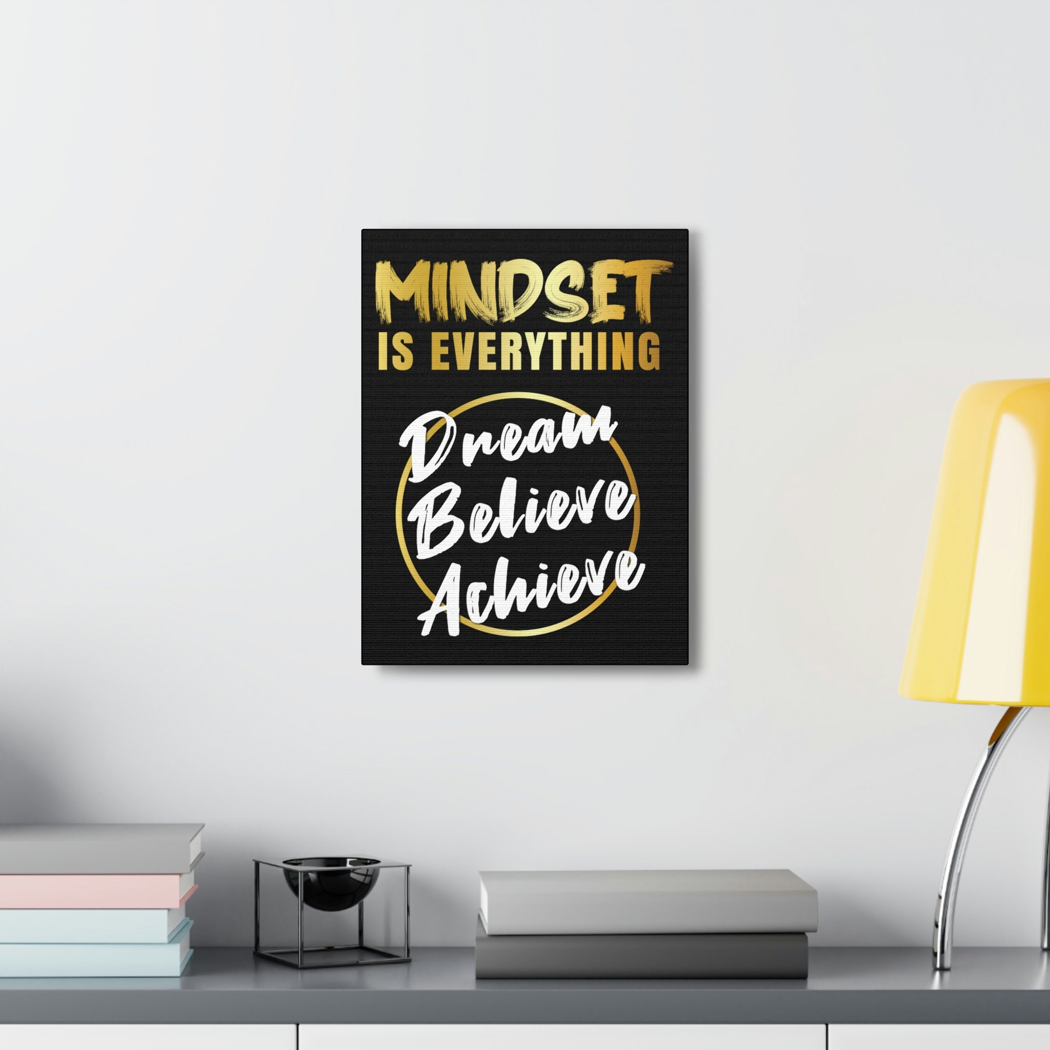 Mindset is Everything Motivational Art, Office Wall Art, Motivational ...