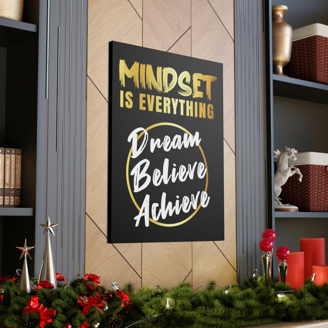 Mindset is Everything Motivational Art, Office Wall Art, Motivational ...
