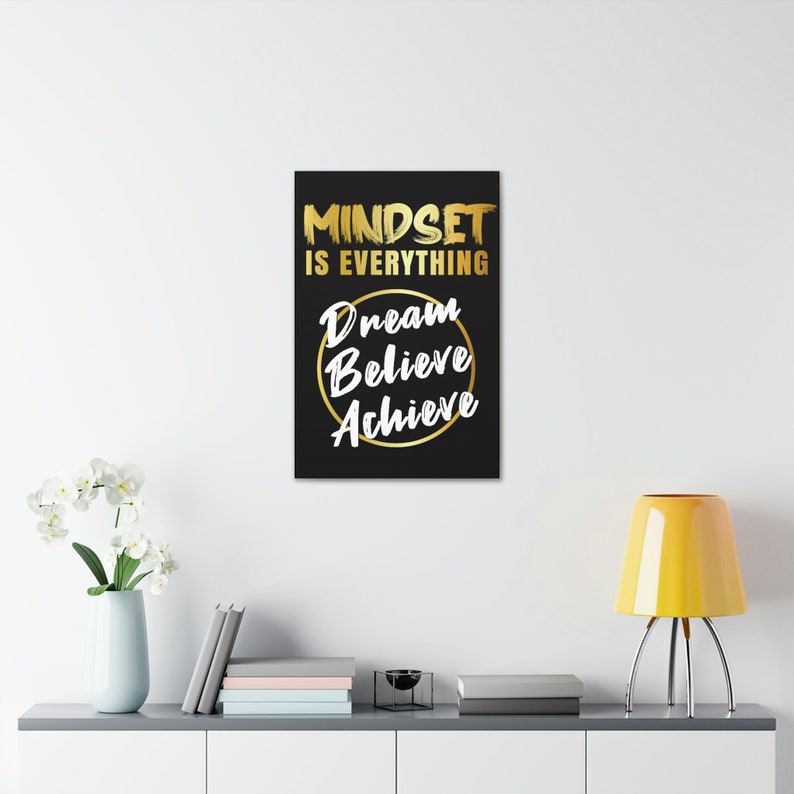 Mindset is Everything Motivational Art, Office Wall Art, Motivational ...
