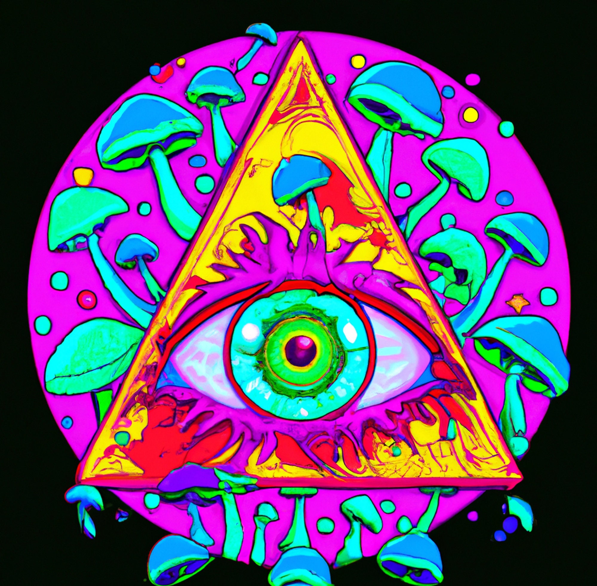 Neon All Seeing Eye - Etsy