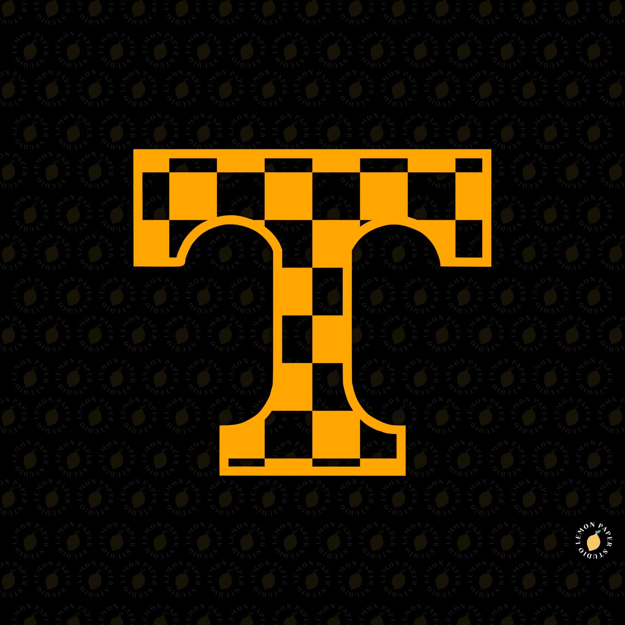Checkered Power T Tennessee Decal: Car, Water Bottle, & More - Etsy