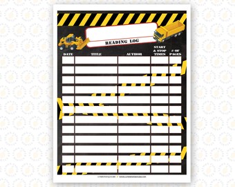 Reading Log Digital Download - Etsy