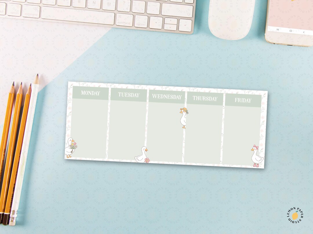 Notepad | Keypad Desk Weekly Planner, Shopping List, To-do List - Etsy