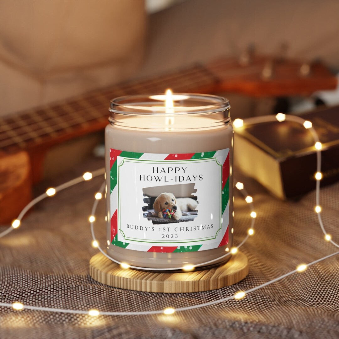 Happy Howl-iday Custom Christmas Gift Scented Candle From Dog ...
