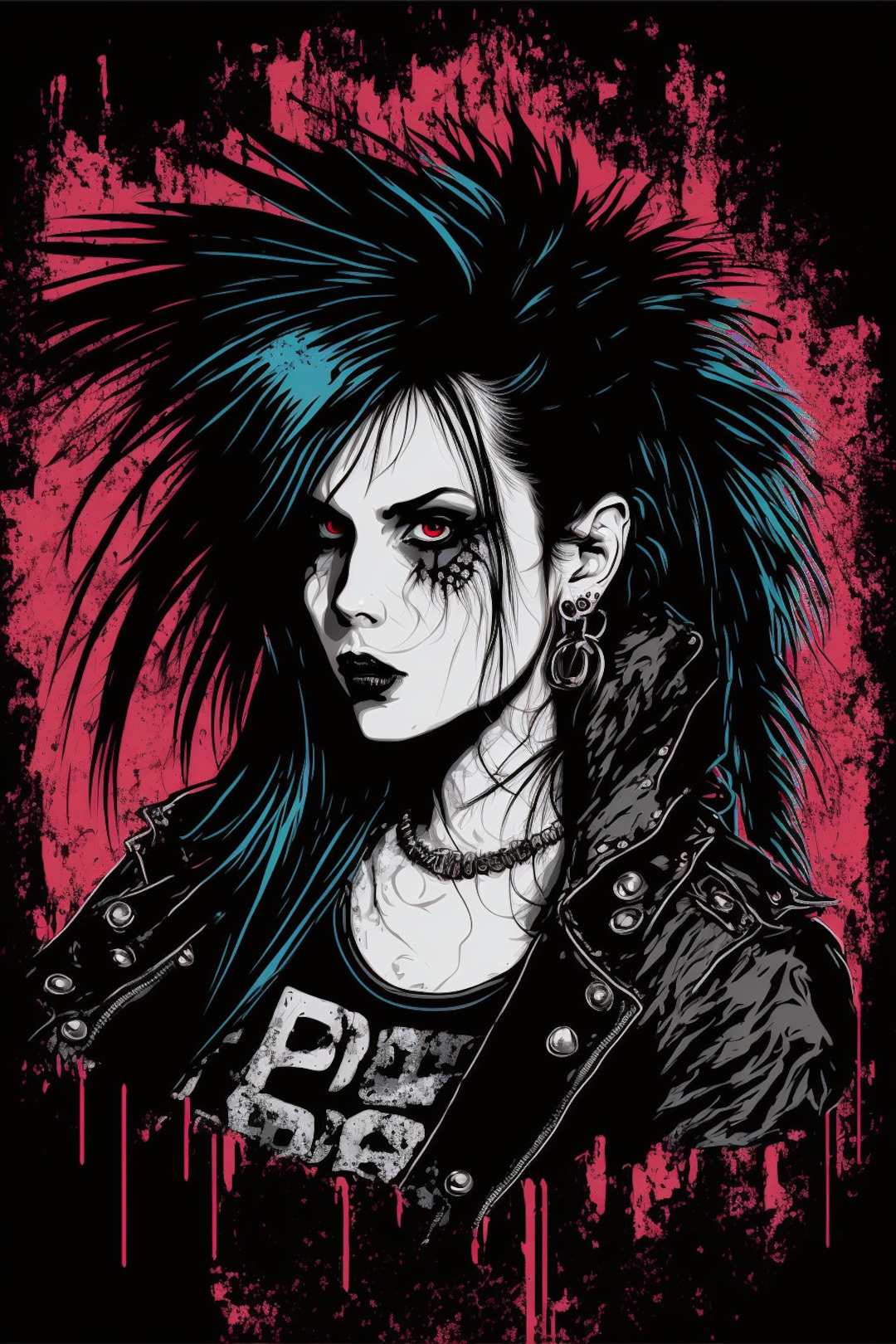 Queen of Punk Rock Art Print Poster - Etsy