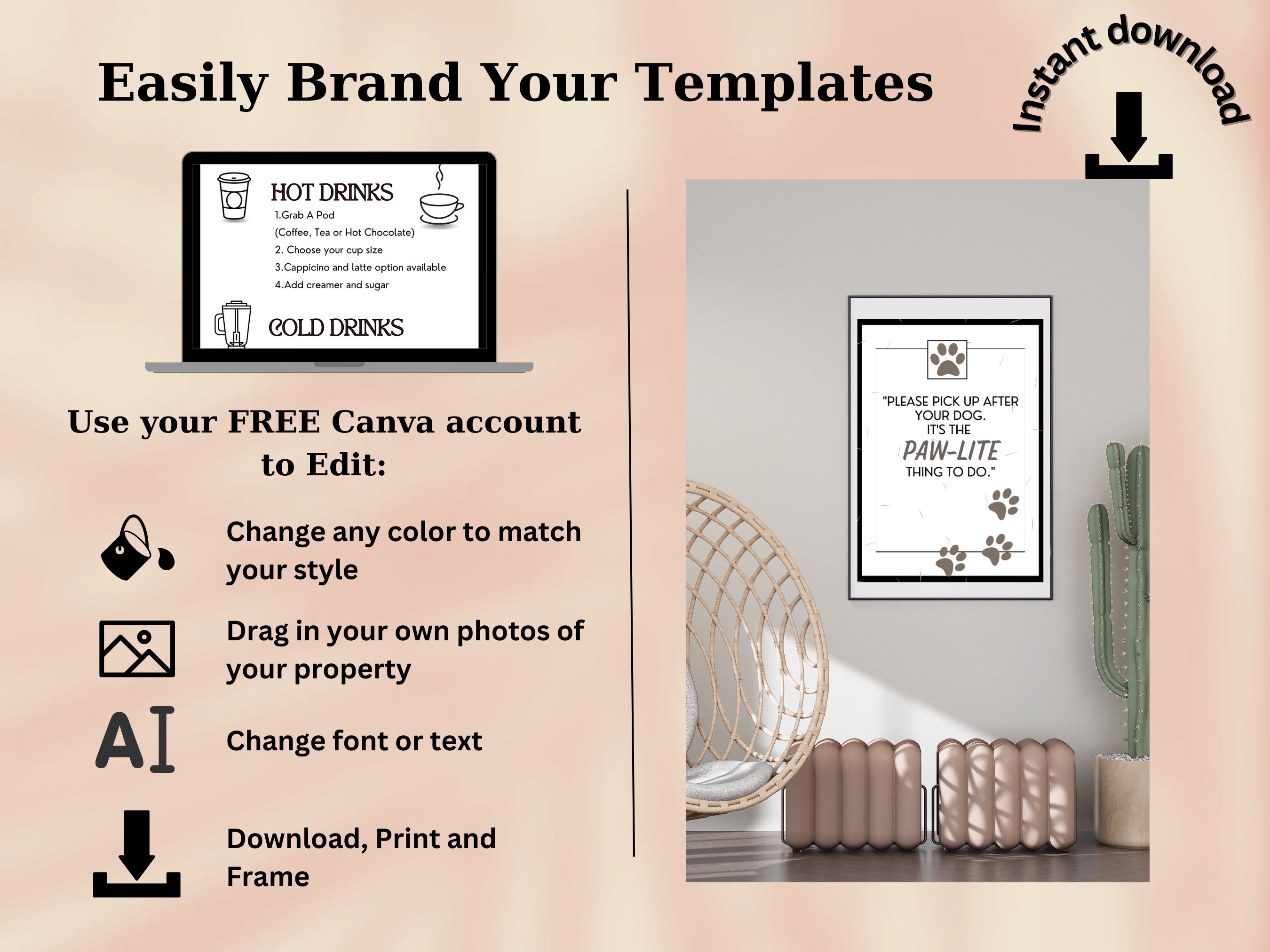 Airbnb Sign Template Airbnb Signage Signs for Rental Home - Etsy