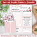 Secret Santa Questionnaire | | Christmas Games | Holiday Activities ...