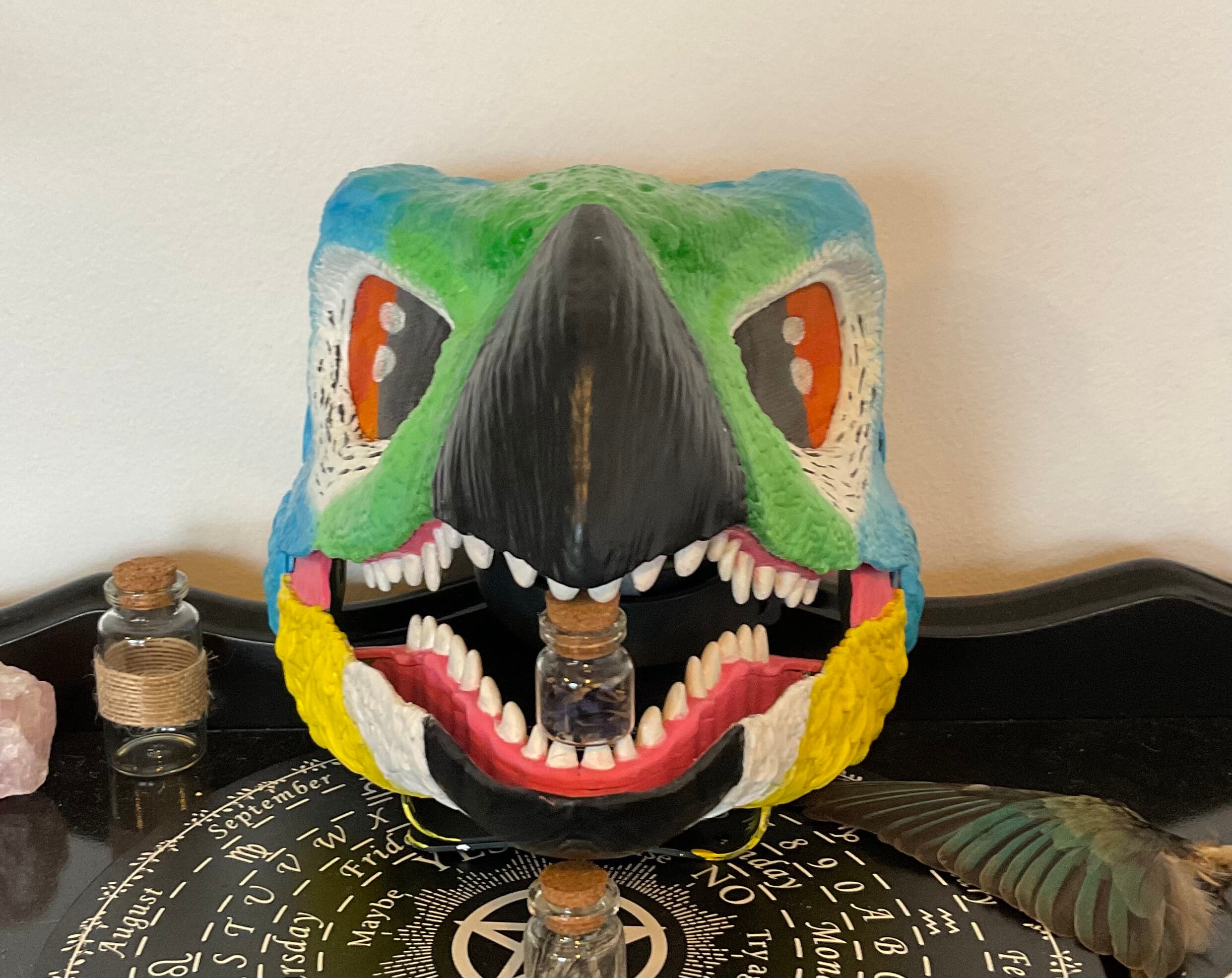 Blue Parrot/ Macaw Bird Dinomask - Etsy Australia