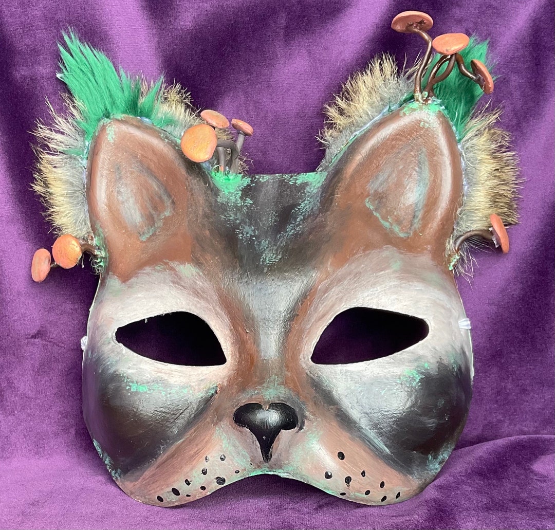 Forrest Mushroom Cat Therian Mask/ Cosplay Mask - Etsy
