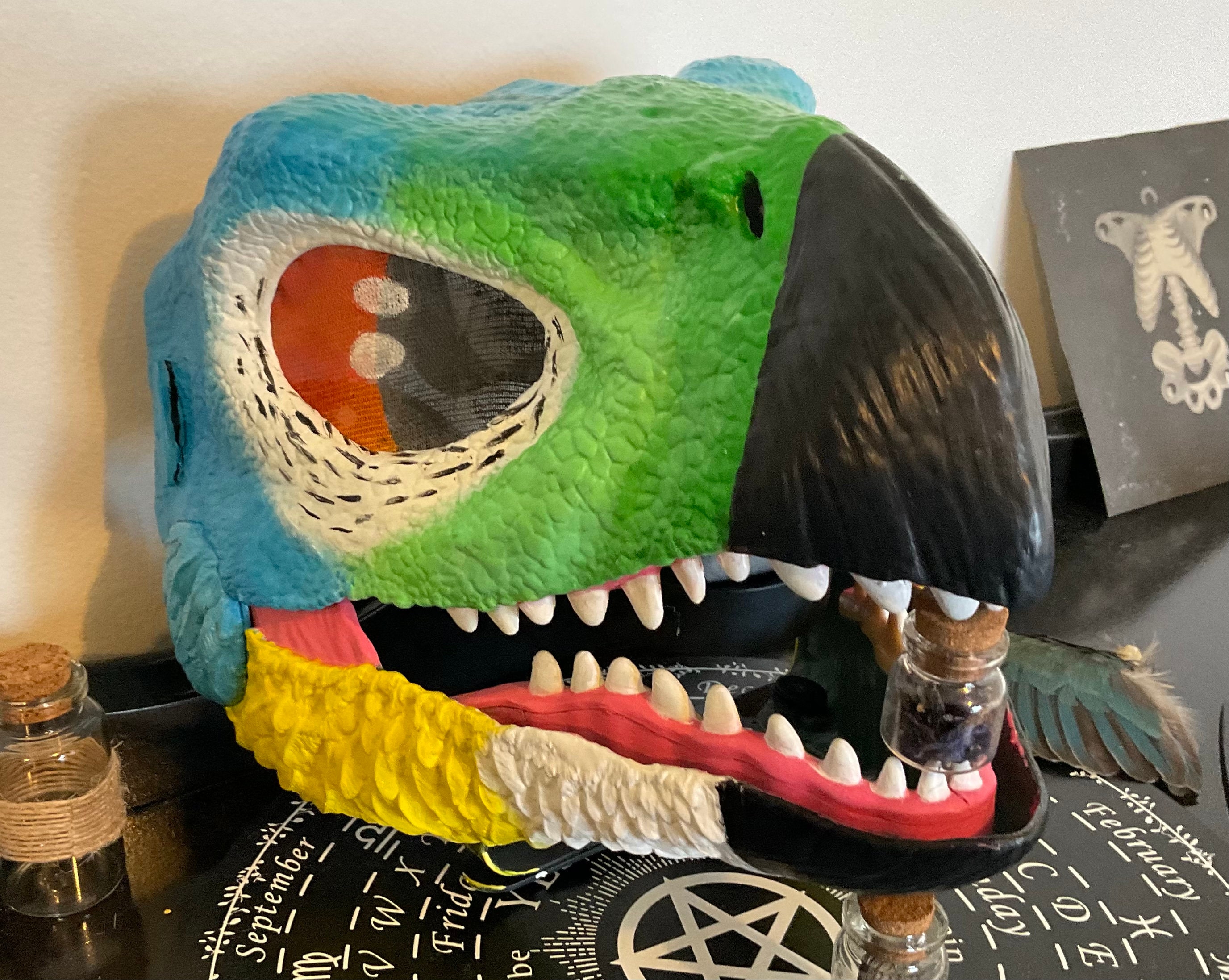 Blue Parrot/ Macaw Bird Dinomask - Etsy Australia