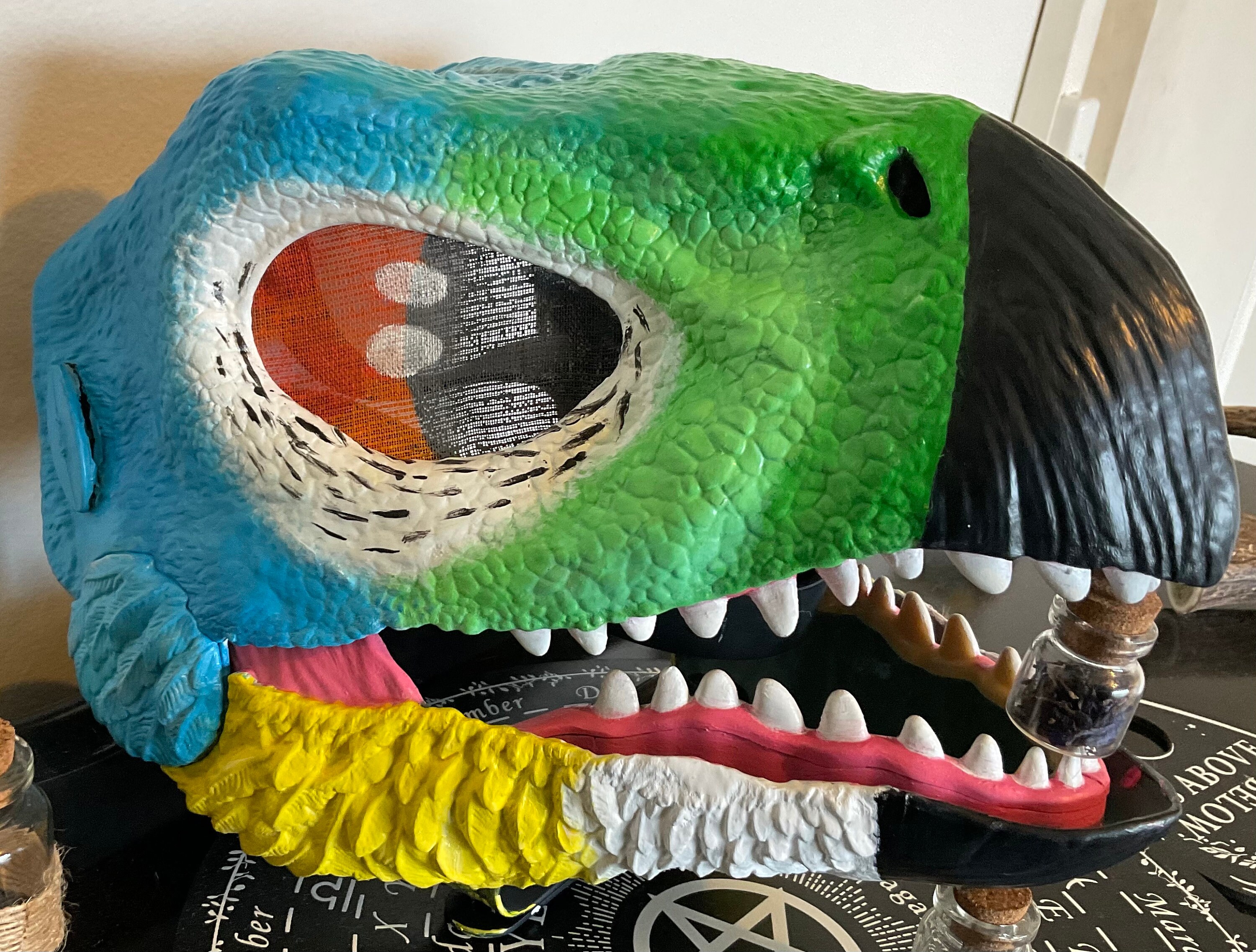 Blue Parrot/ Macaw Bird Dinomask - Etsy Australia