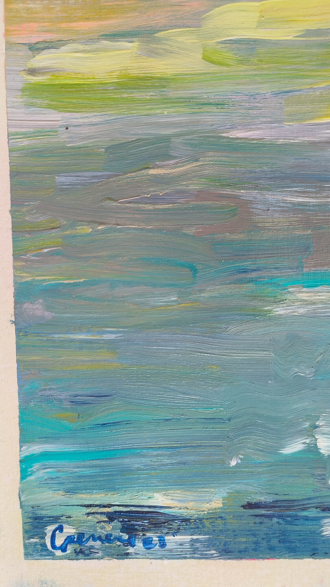 Can't Stop the Feeling - Original Acrylic Art Painting, Pop Coastal ...