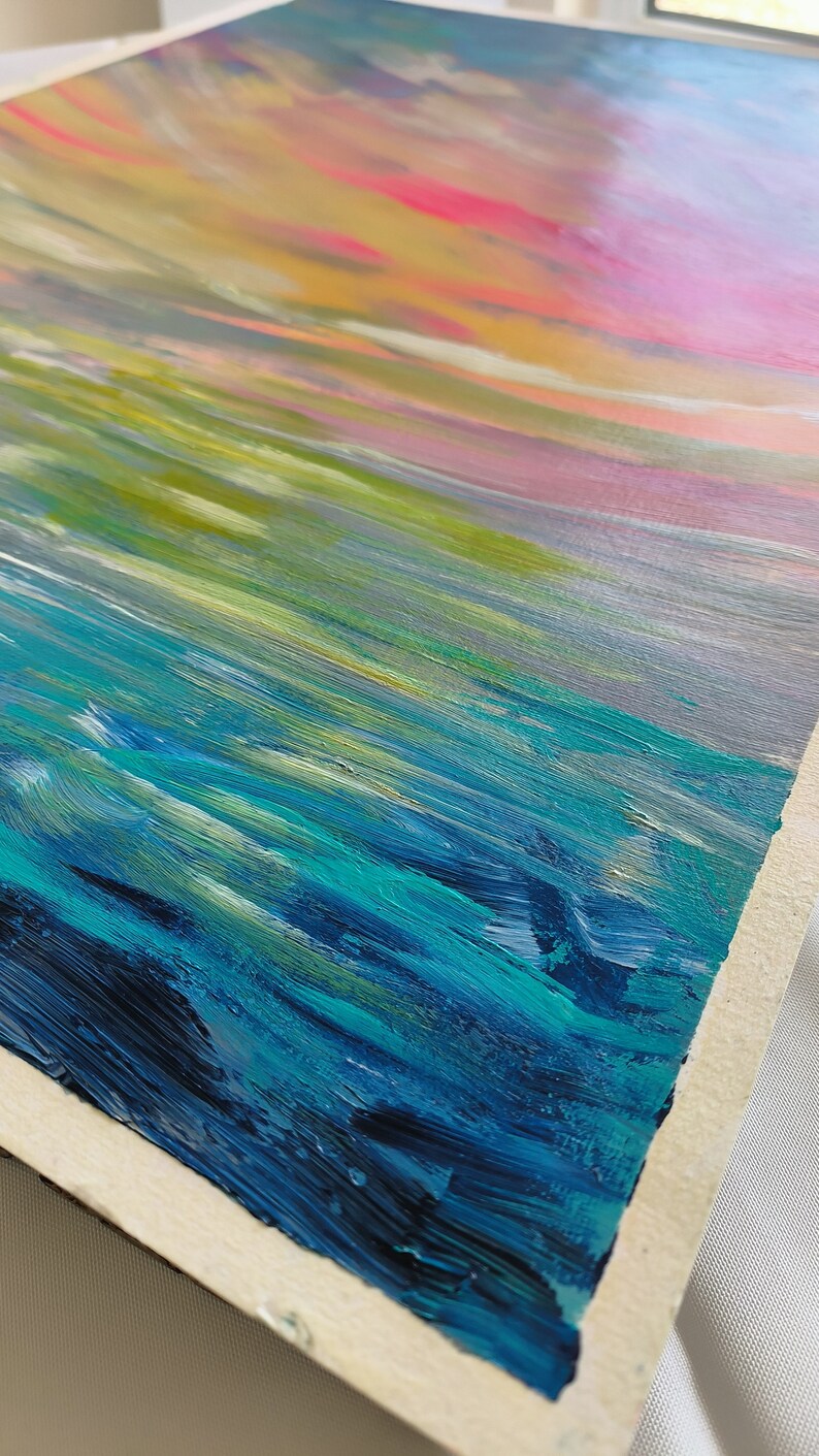 Can't Stop the Feeling Original Acrylic Art Painting, Pop Coastal Wall ...