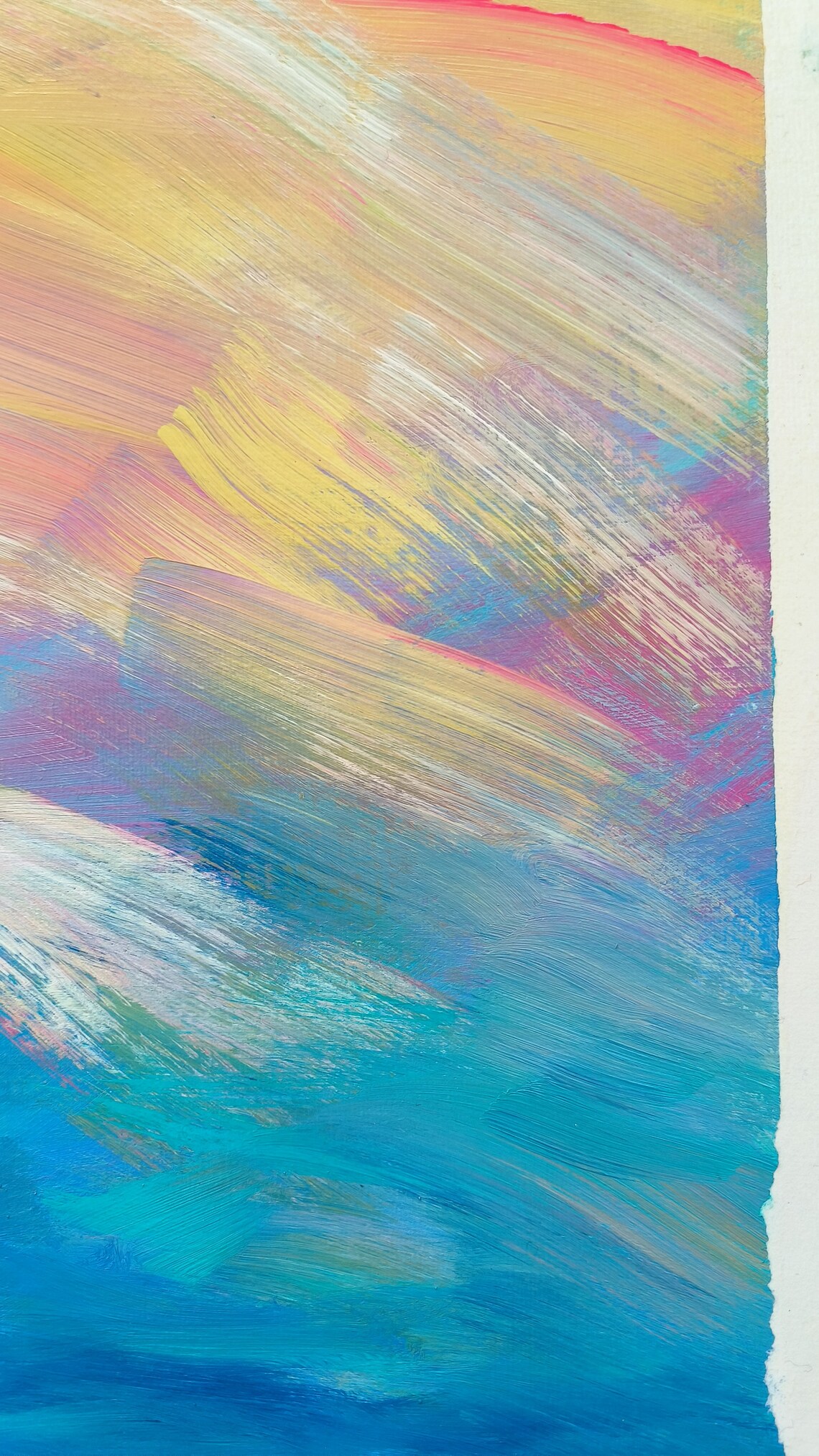 Can't Stop the Feeling - Original Acrylic Art Painting, Pop Coastal ...