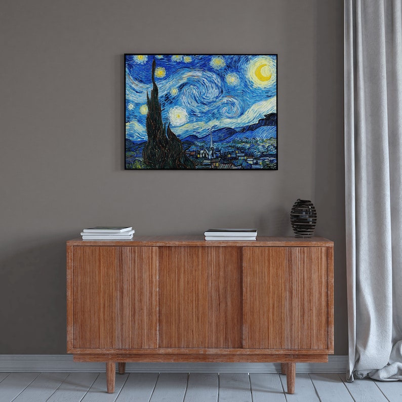 Printable Vincent Van Gogh's the Starry Night (1889) | Vintage Wall Art ...