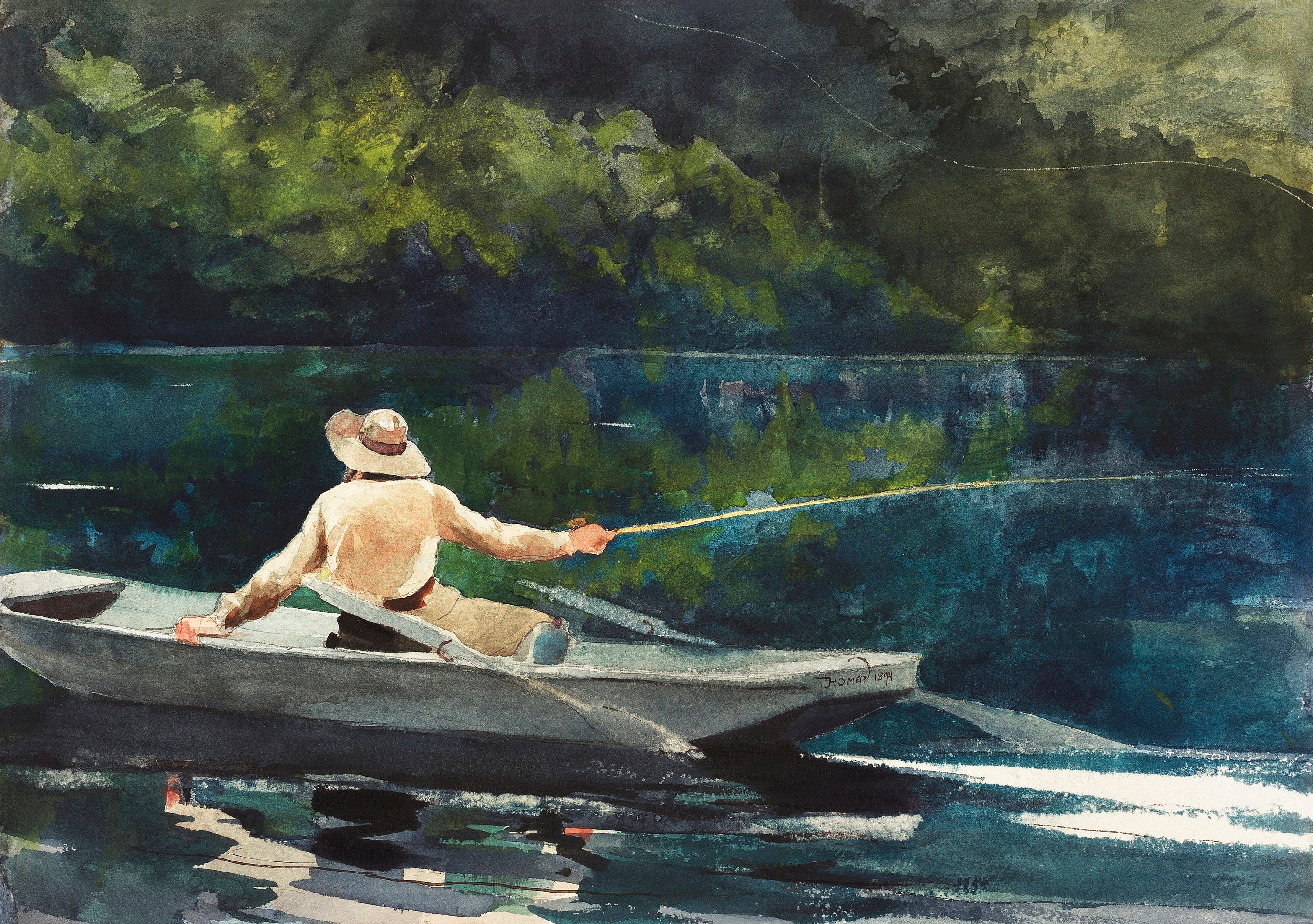 Printable Casting, Number Two (1894) by Winslow Homer | Vintage Wall ...