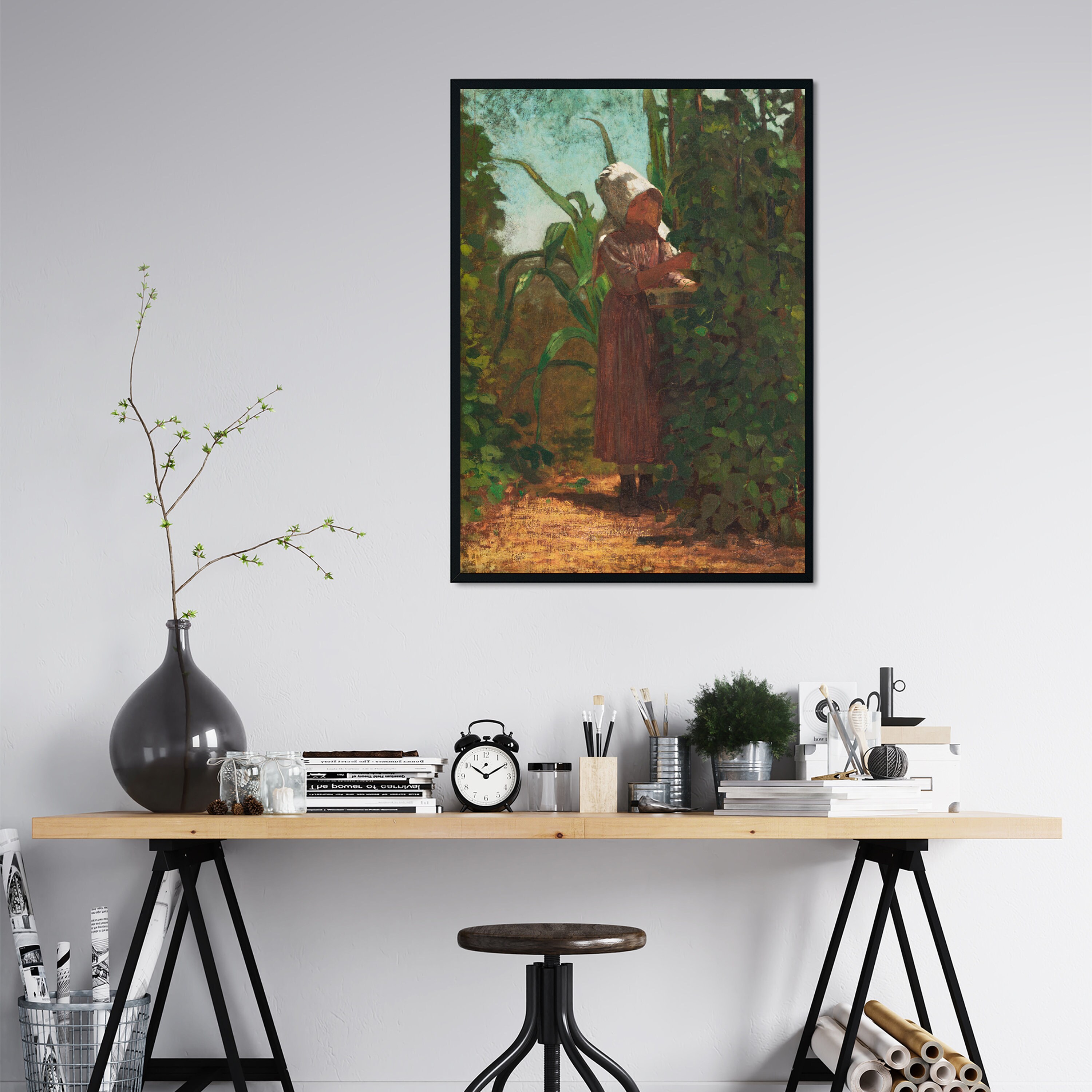 Printable the Bean Picker (ca. 1875) by Winslow Homer | Vintage Wall ...