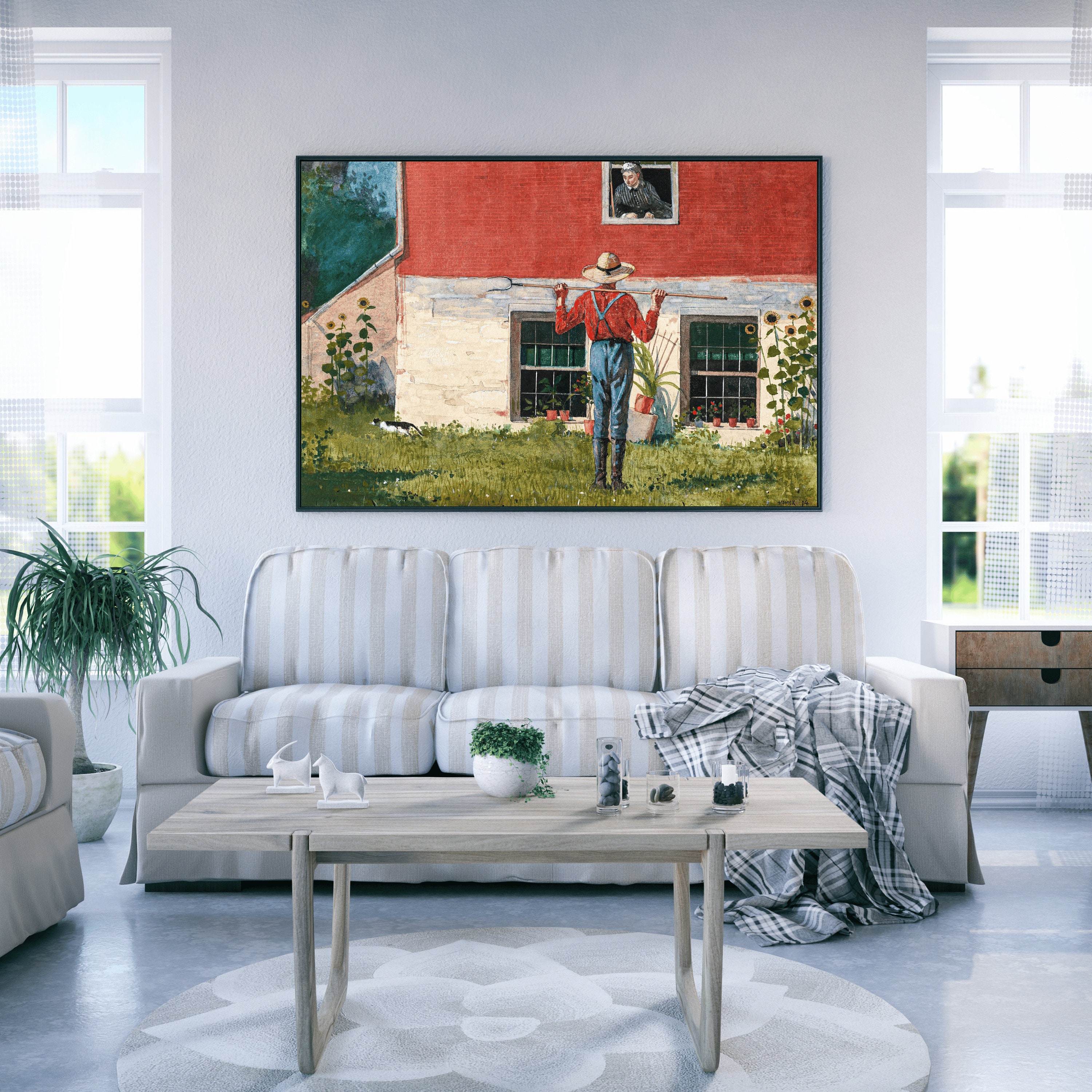 Printable in the Garden (rustic Courtship) (1874) by Winslow Homer ...