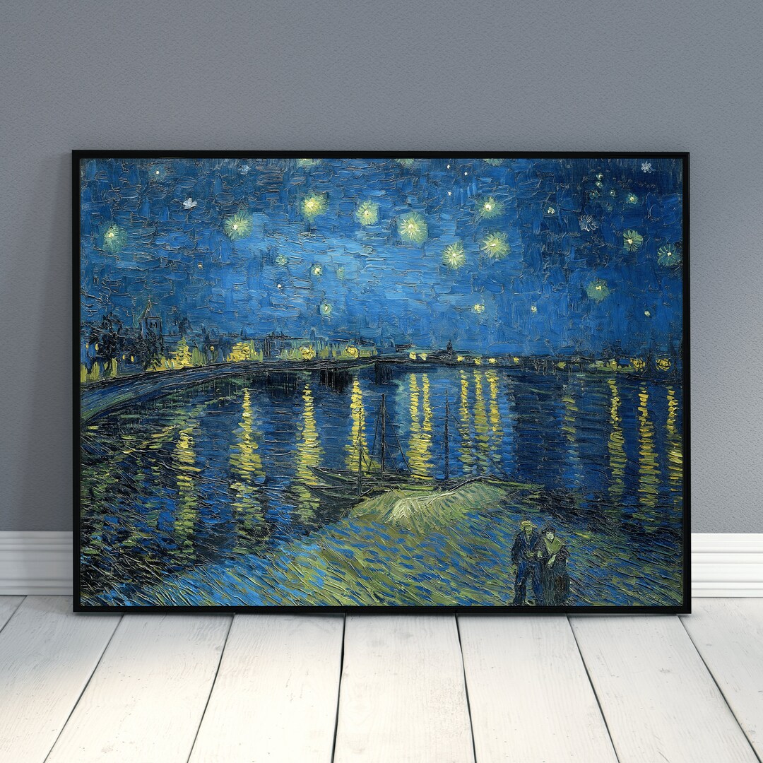 Printable Starry Night Over the Rhone (1888) by Vincent Van Gogh ...