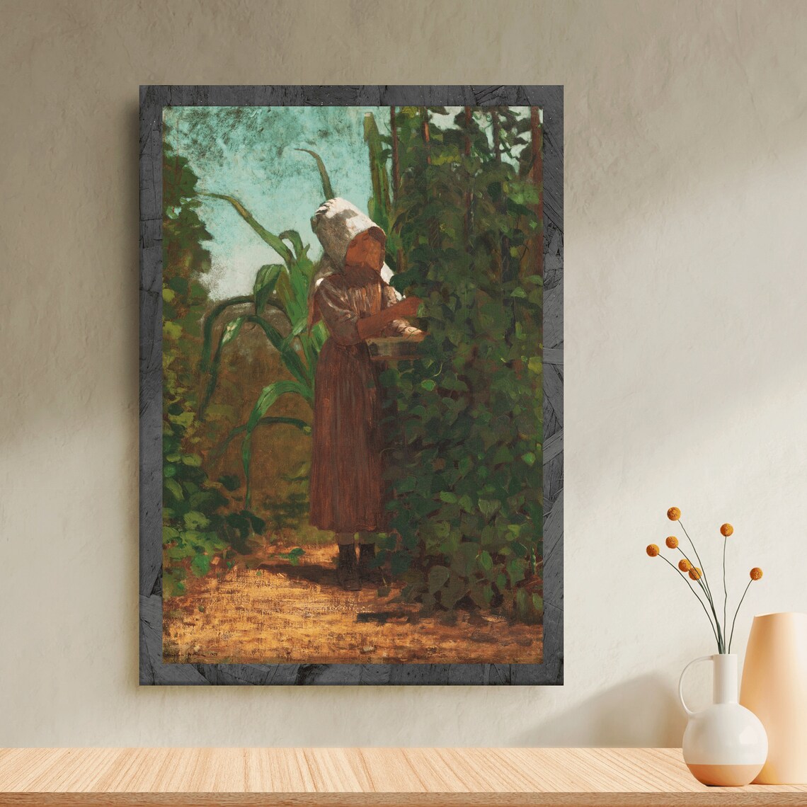 Printable the Bean Picker (ca. 1875) by Winslow Homer | Vintage Wall ...