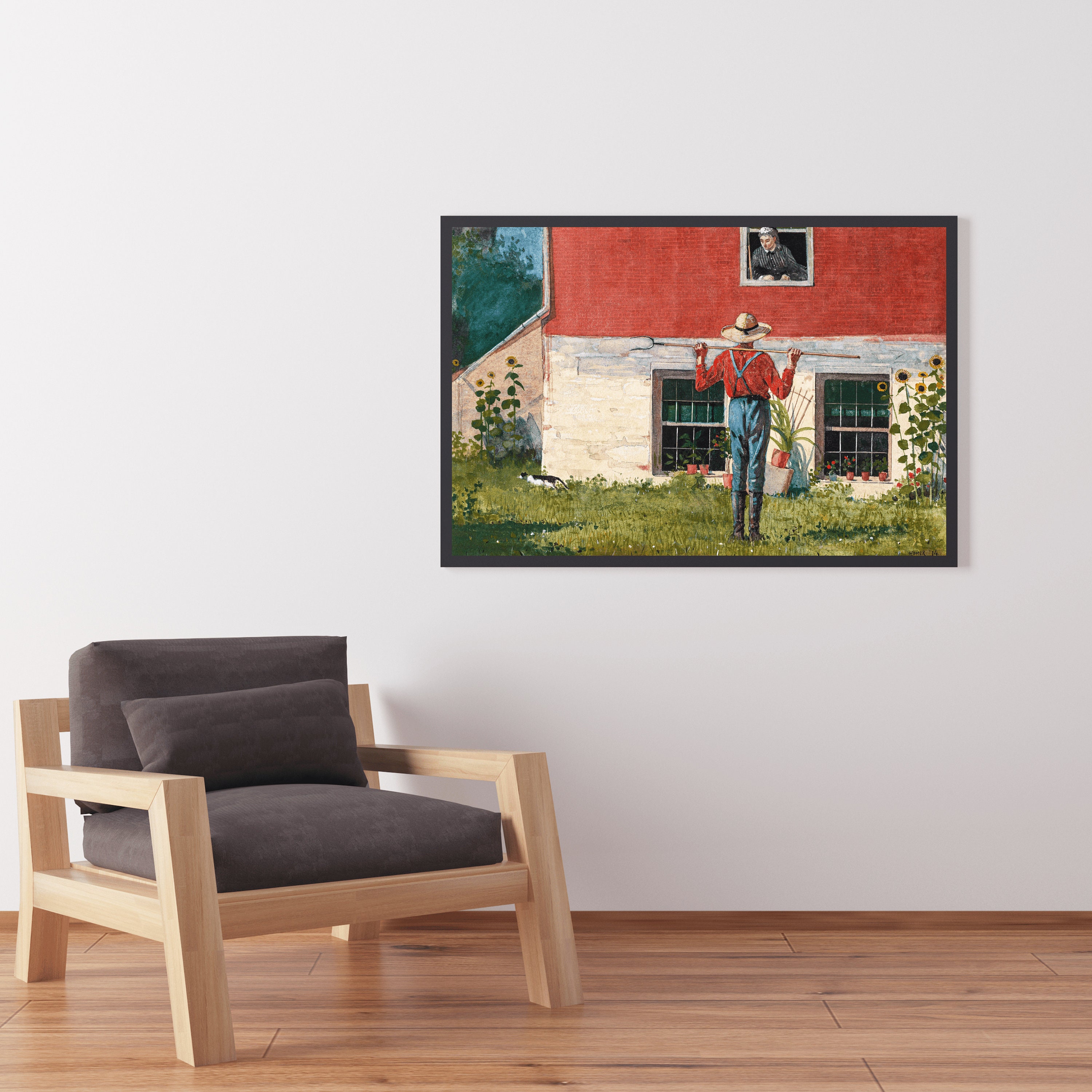 Printable in the Garden (rustic Courtship) (1874) by Winslow Homer ...