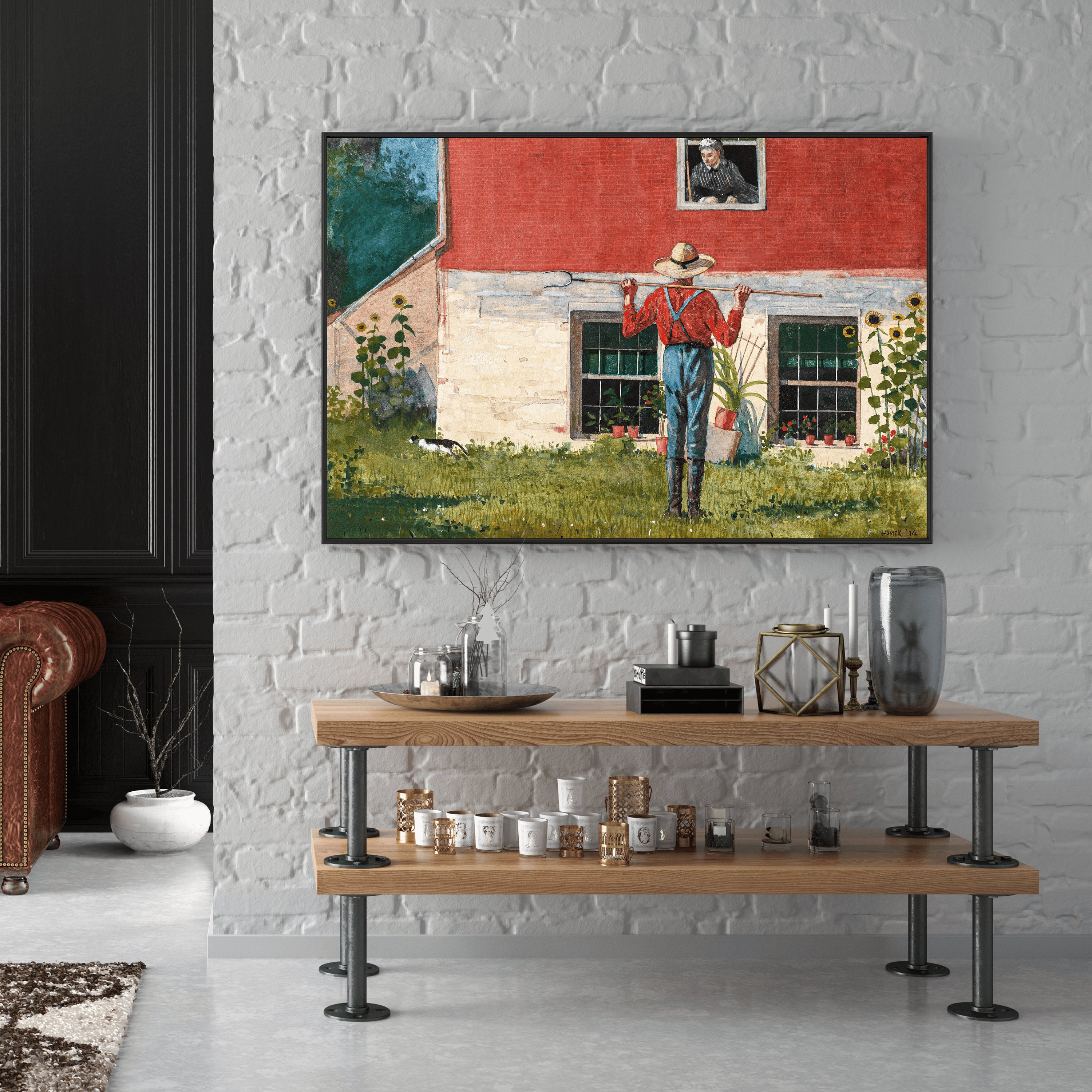 Printable in the Garden (rustic Courtship) (1874) by Winslow Homer ...