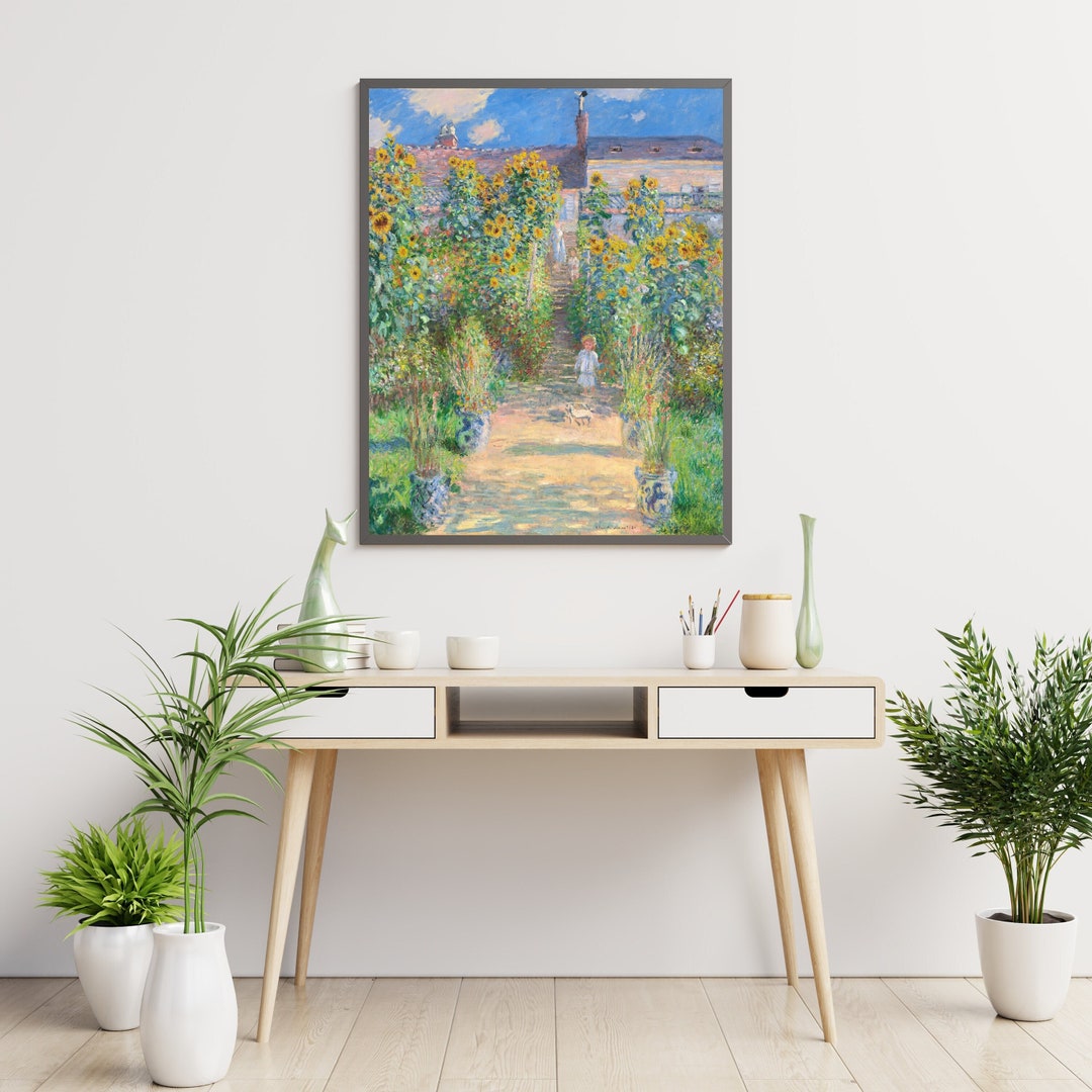 Printable the Artist's Garden at Vétheuil (1881) by Claude Monet ...
