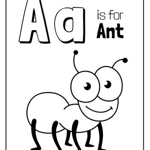 THE ALPHABET SAFARI A Coloring Book for Kids - Etsy