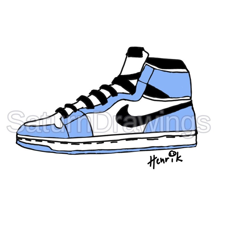 University Blue Jordan 1 - Etsy