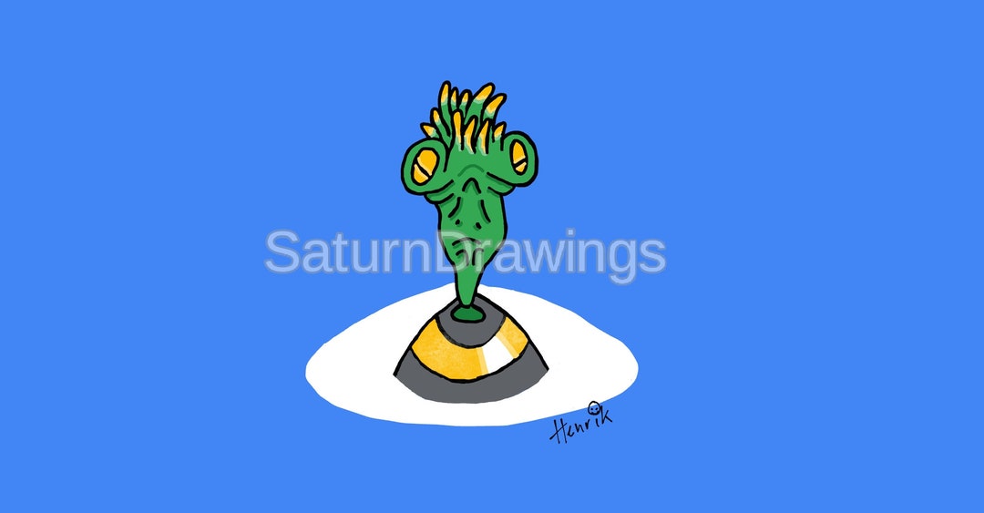 Sci Fi Icy Alien Drawing (PNG JPEG PDF Digital Download) - Etsy