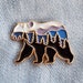 Mountain Grizzly Bear Enamel Pin Mountain Pin Gold Enamel - Etsy