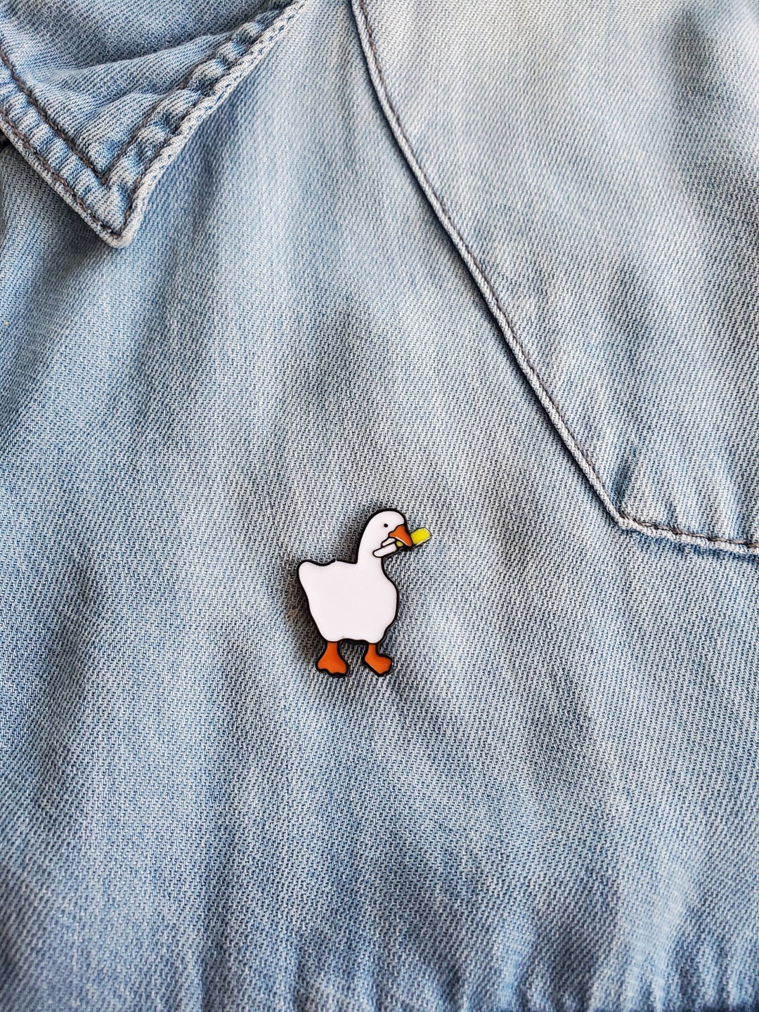 Duck With Knife Enamel Pin - Etsy