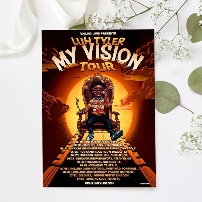 Luh Tyler 2023 Tour Poster - Etsy UK Luh Tyler 2023 Tour Poster - Etsy UK