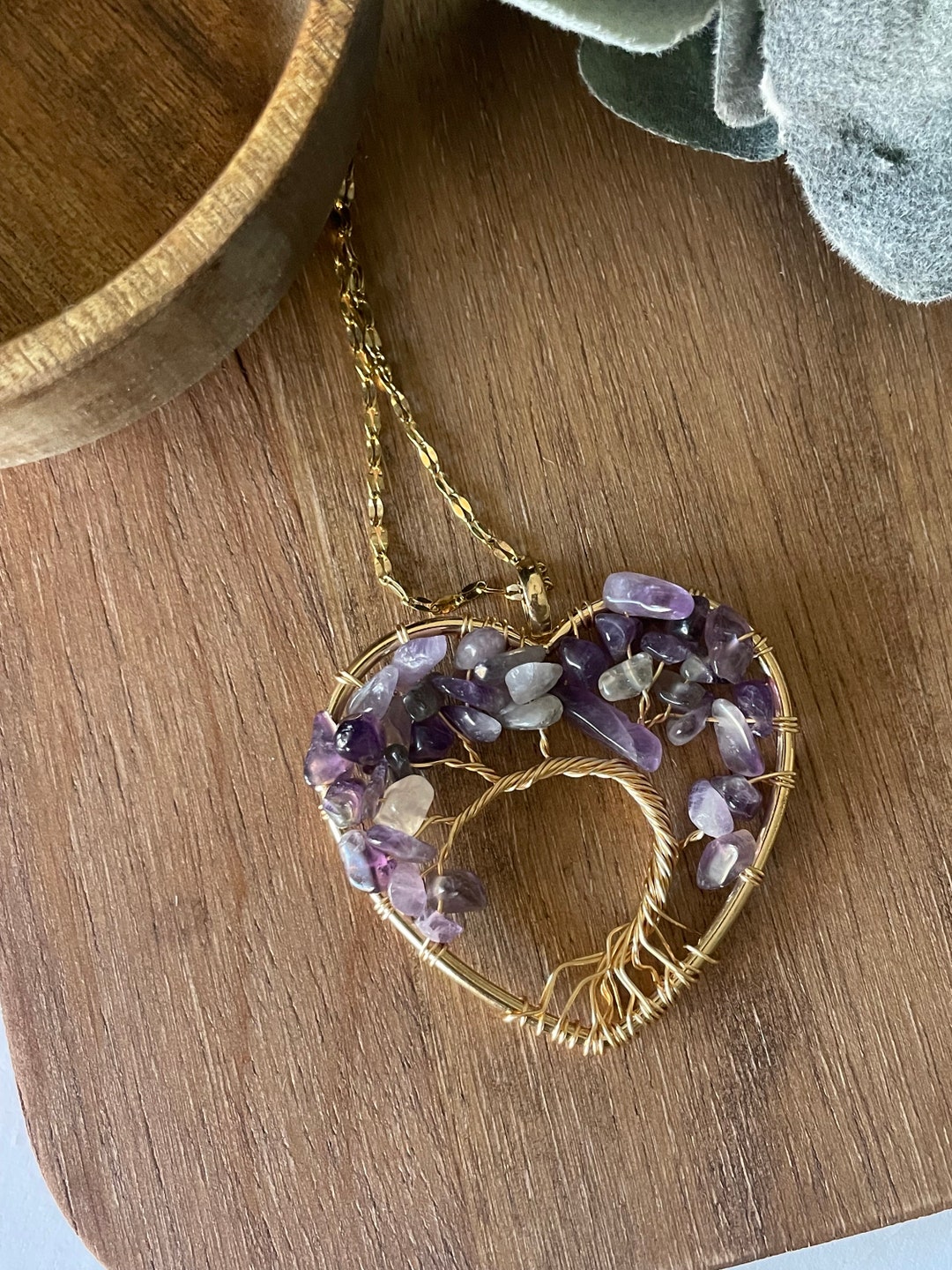 Amethyst Heart - Etsy