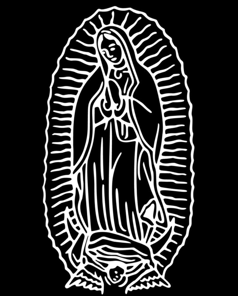 Vinyl Decal Virgin Mary / Holographic / Catolic / Virgen De Guadalupe ...