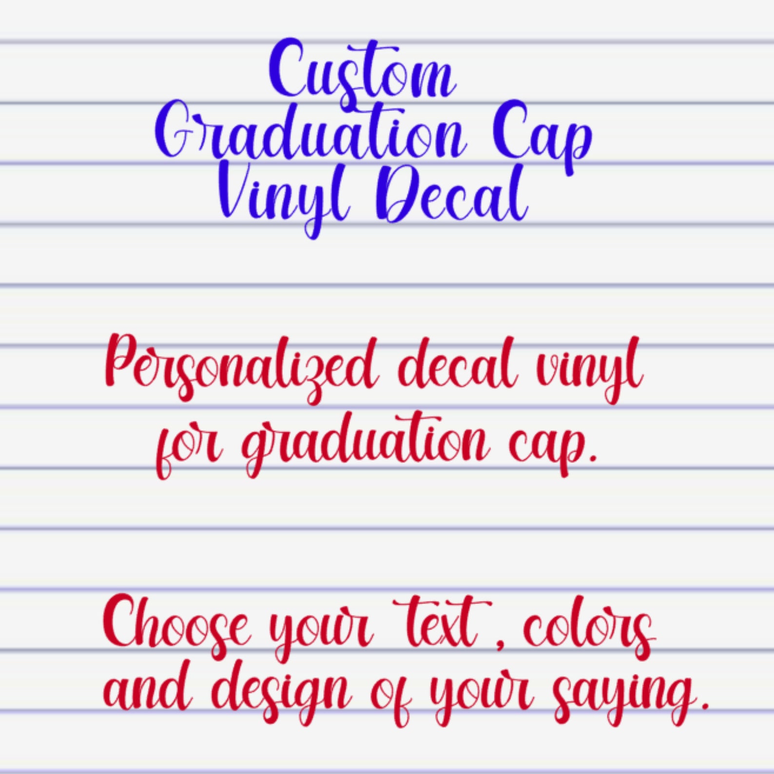Personalized Graduation Cap Sticker With Your Own Quote. Choose Your ...