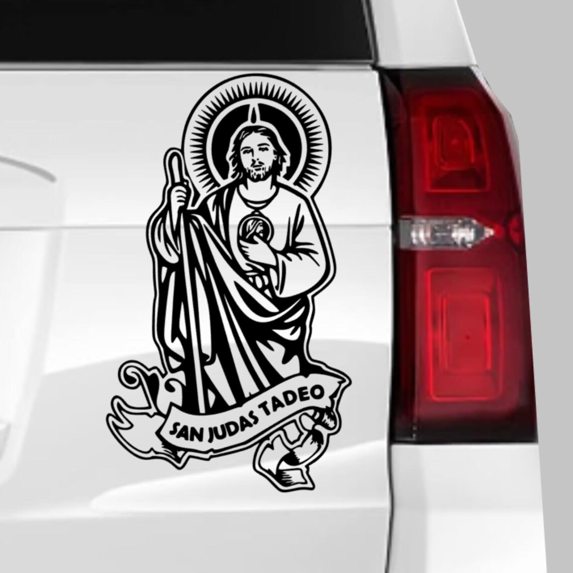 Saint Jude Vinyl Decal, for Window Car, Sticker Permanent, Catholic ...