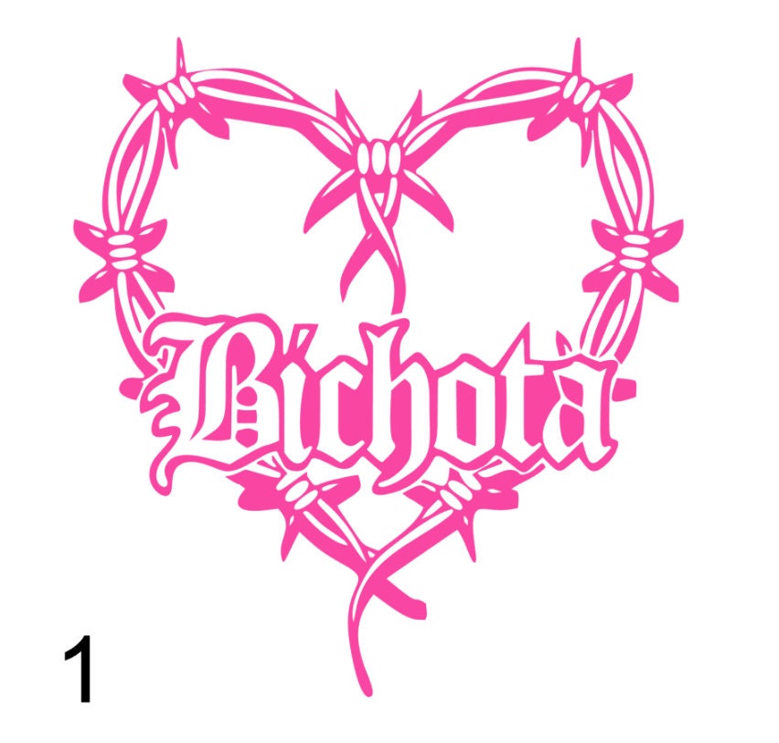 Decal Vinyl Heart Bichota / Karol G / Window Car / Laptop / Bumper ...